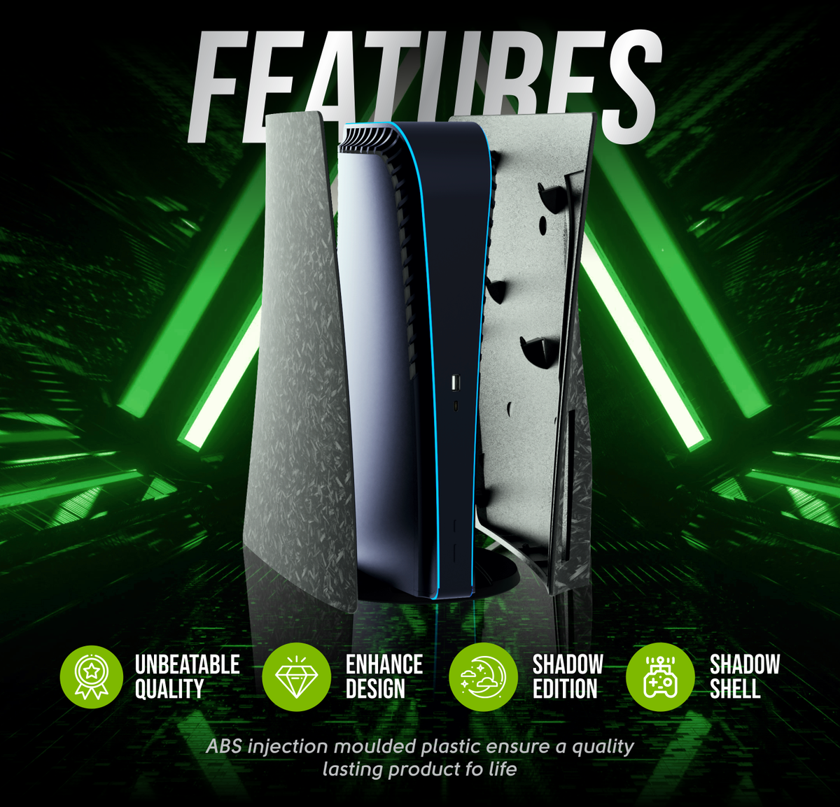 Q-View PS5 Hydro Faceplates With Custom Design - PS5 Cover Plates Disc