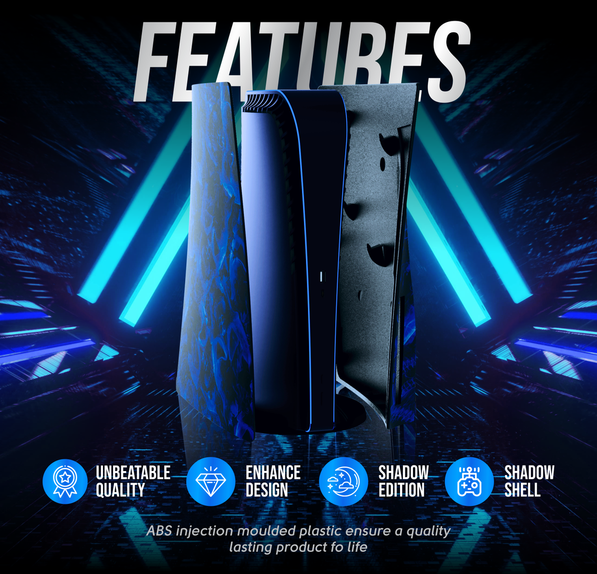 Q-View PS5 Hydro Faceplates With Custom Design - PS5 Cover Plates Disc