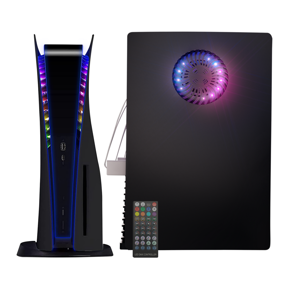 PS5 Faceplate with Customised Vents for LED Lights - Disc Version – Q-View